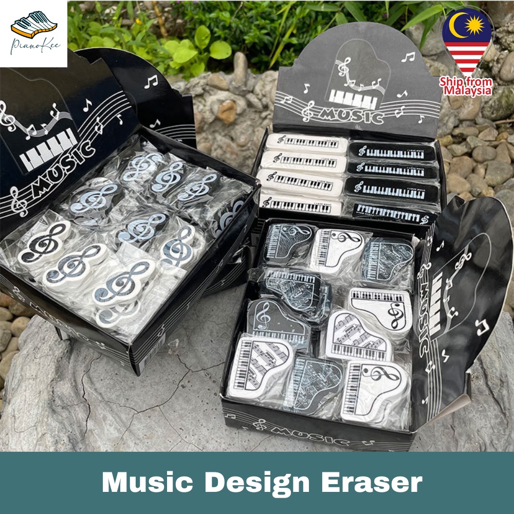 Piano Keyboard Music Note Pencil Eraser School Stationery | Shopee Malaysia