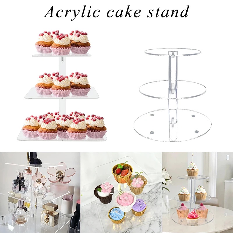 Acrylic Cake Stand Hot Brand 7 Tier Cupcake Cake Stand Transparent ...