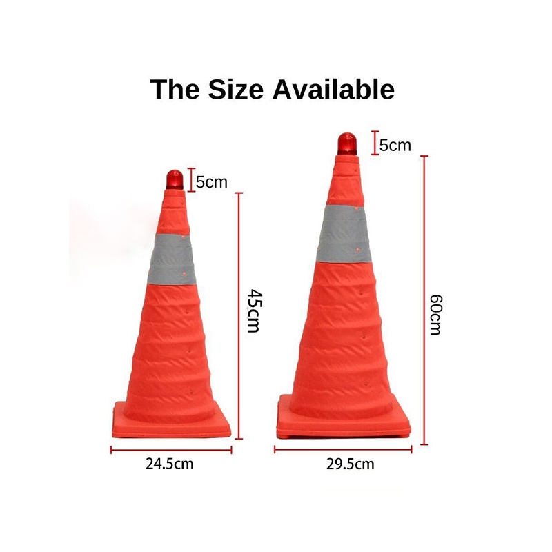 45CM/60CM Folding Road Safety Cone Portable Safety Cone Multi Purpose ...