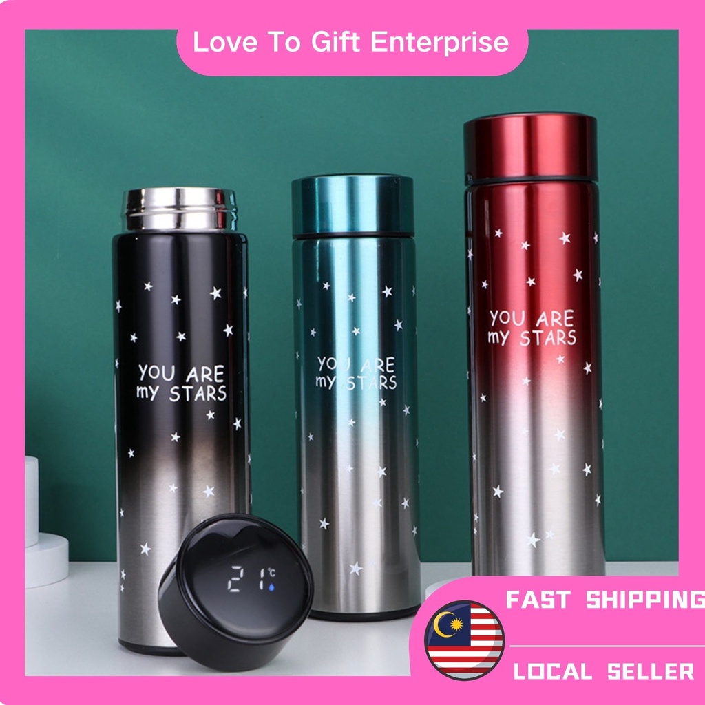Fashion Smart Temperature Flask LED Display Vacuum Thermal Flask ...