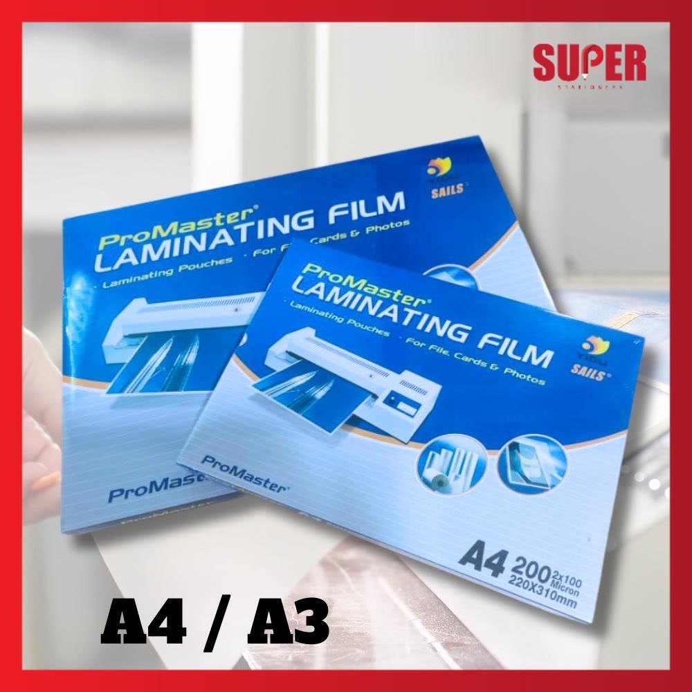 [Super SaverS] Promaster Filem Laminasi Saiz A4/ A3 Laminating Film Laminating Pouches laminate ...