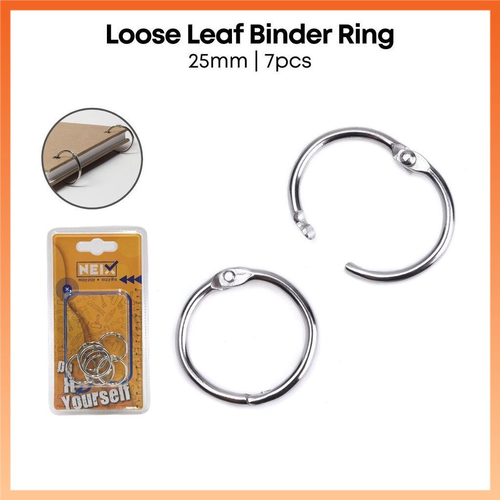[READY STOCK] Round Loose Leaf Binder Rings Metal Book Rings Paper ...