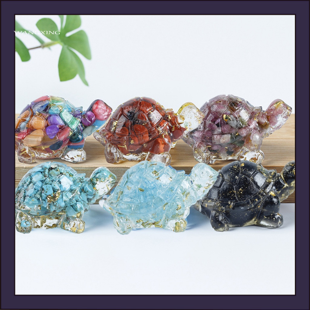 [WX] Faux Crystal Tortoise Statue Engraved Tortoise Ornament Sparkling ...