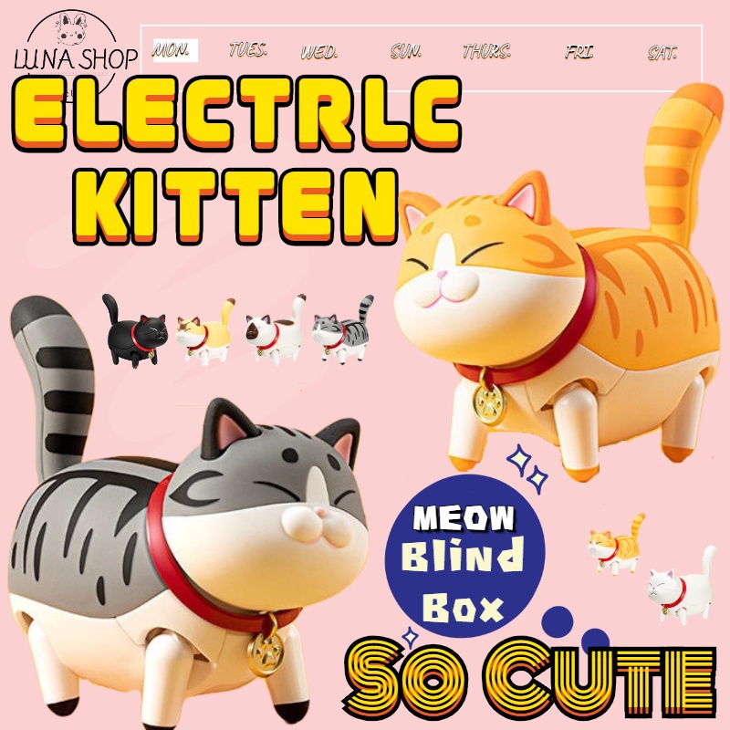 Electric Little Cat Blind Box Walking Toy Doll Electronic Toys Lucky ...