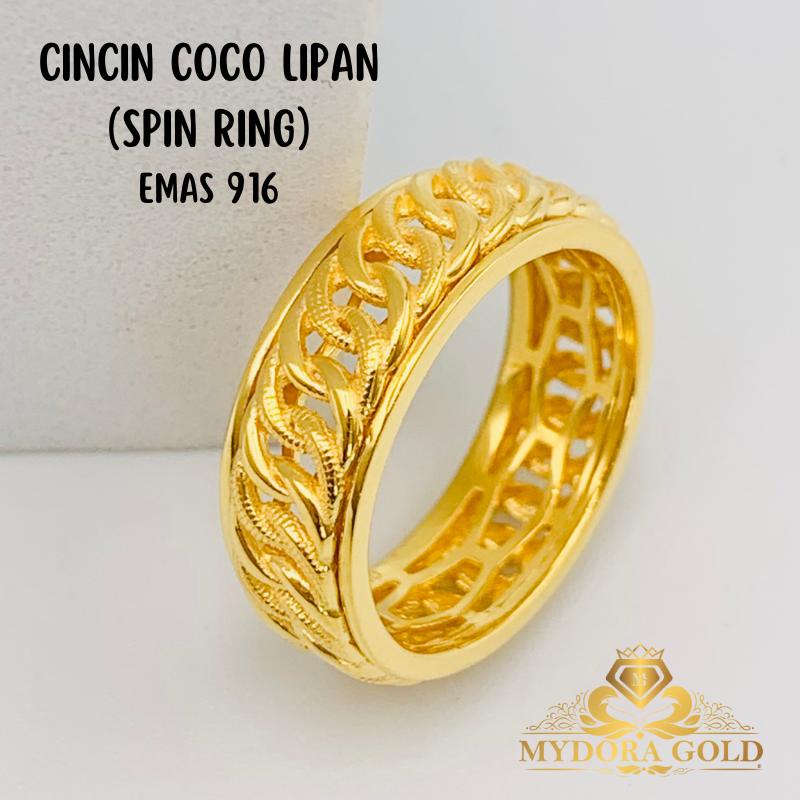 MYDORA Cincin Coco Lipan (Spin Ring) | EMAS 916 | Shopee Malaysia