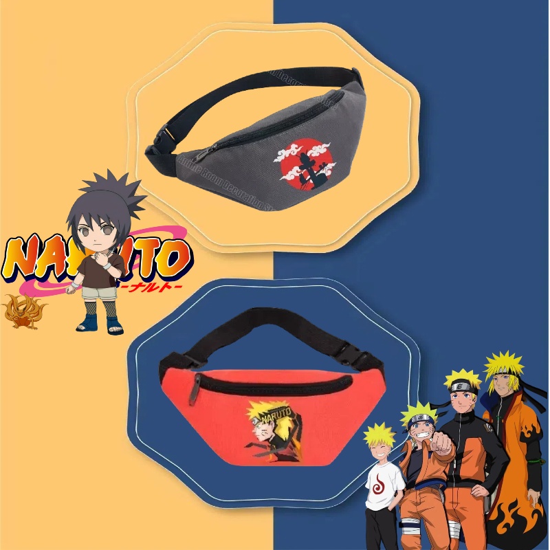 Naruto cartoon sports chest bag, casual waist bag, children's simple ...