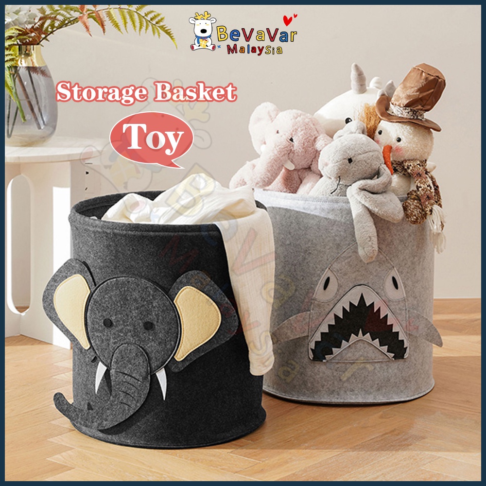 Bevavar Basket Multipurpose Storage Basket Cute Cartoon Animal Design ...