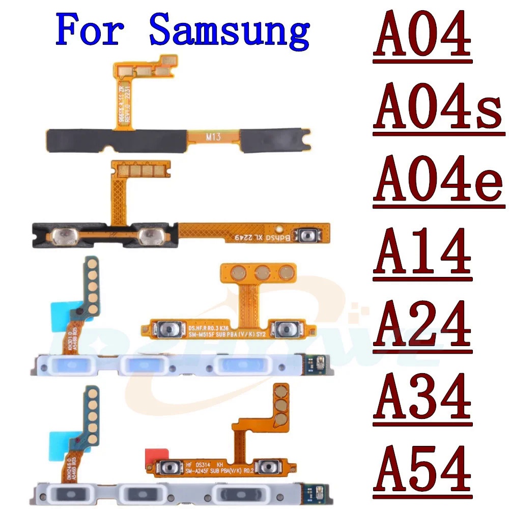 Volume Power Switch On Off Button Key Ribbon Flex Cable For Samsung Galaxy A04 A04s A04e A14 A24 ...