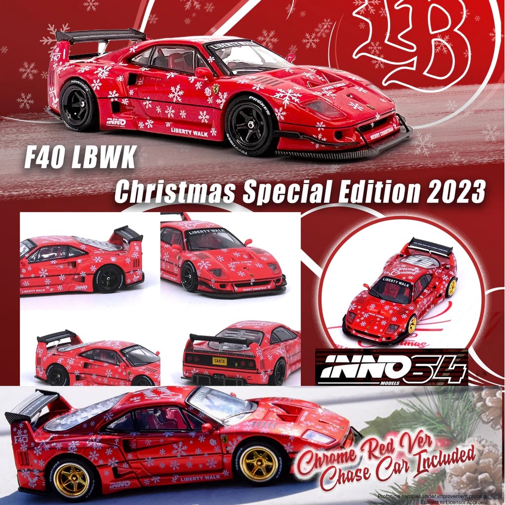 INNO MODELS INNO64 1/64 LIBERTY WALK LBWK F40 CHRISTMAS 2023 SPECIAL ...