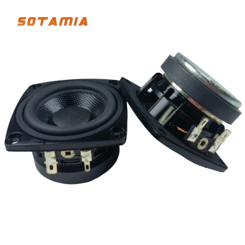 SOTAMIA 2Pcs 2.25 Inch Full Range Speaker 60mm 4 Ohm 20W Large Stroke Super Bass Speaker ABS ...