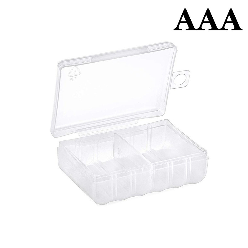 [brightbiu] 6 Slots Transparent Battery Storage Case Holder Hard ...