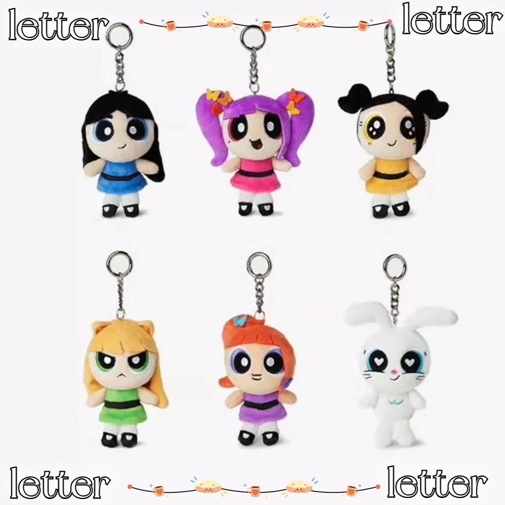 LETTER Soft Doll Keychain, Cartoon 12cm The Powerpuff Girls Plush Toy ...