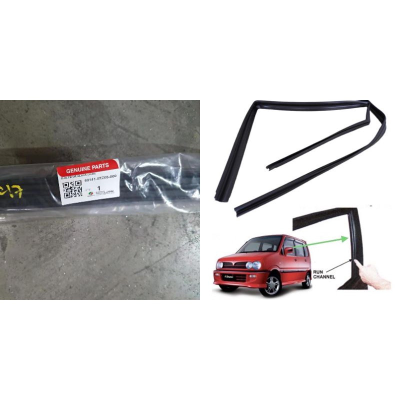 * ORIGINAL PERODUA KENARI DOOR GLASS RUN CHANNEL RUBBER/ GETAH CERMIN ...