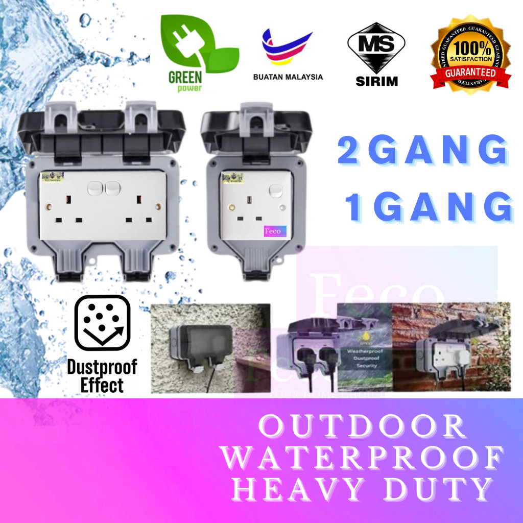 2 GANG HEAVY DUTY TRAILING EXTENSION SOCKET 40 METER 23/076 TRS cable ...