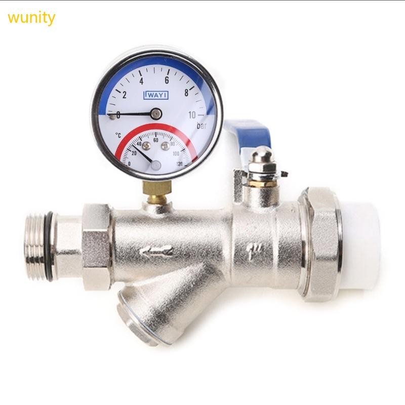 Wuni Compact Thermo-manometer Boiler- Temperature Pressure Gauge 0-10 Bar 0-120 ℃ | Shopee Malaysia