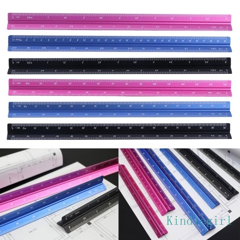KING Architectural Scale Ruler 12 Aluminum Architect Scale Triangular ...