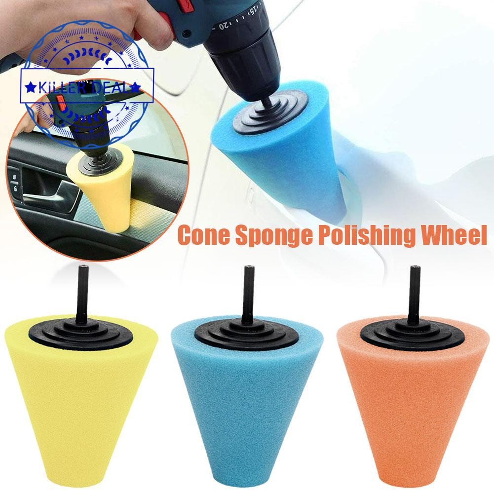 Car Wheel Hub Conical Sponge Polishing Wheel Door Handle Disc Cotton ...