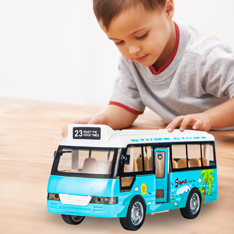 Kereta Mainan Bas Sekolah Kanak-kanak Bas Simulasi Bunyi dan Cahaya ...