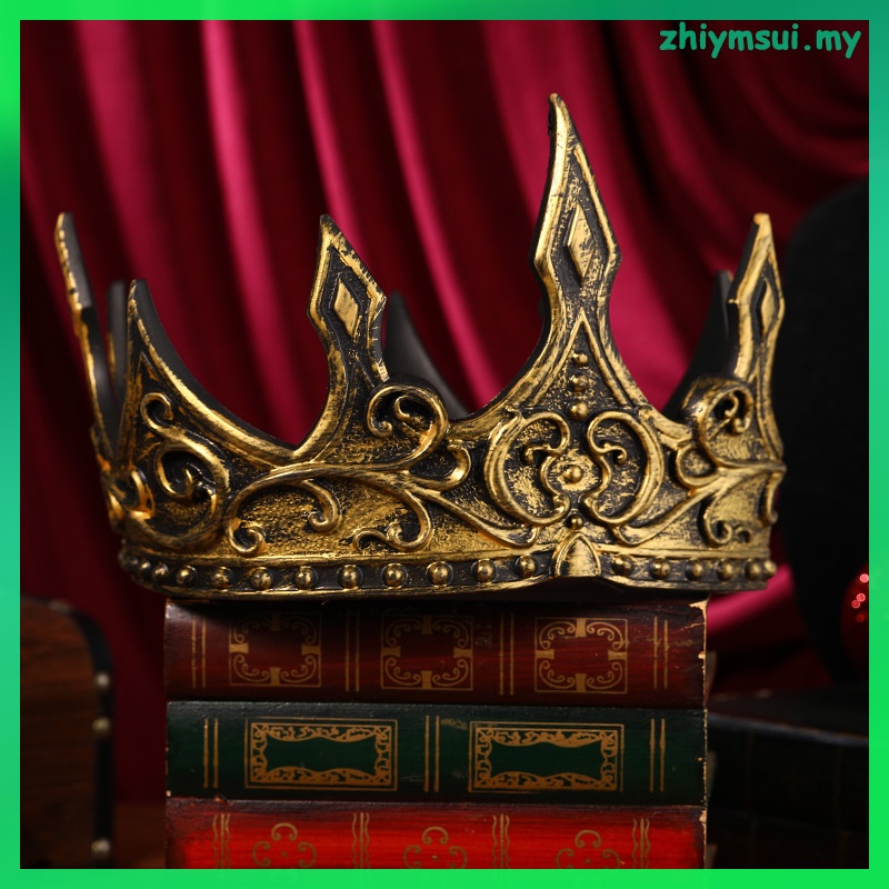 【READY STOCK】1pc King Crown Halloween Prom King Crown Men Cosplay ...