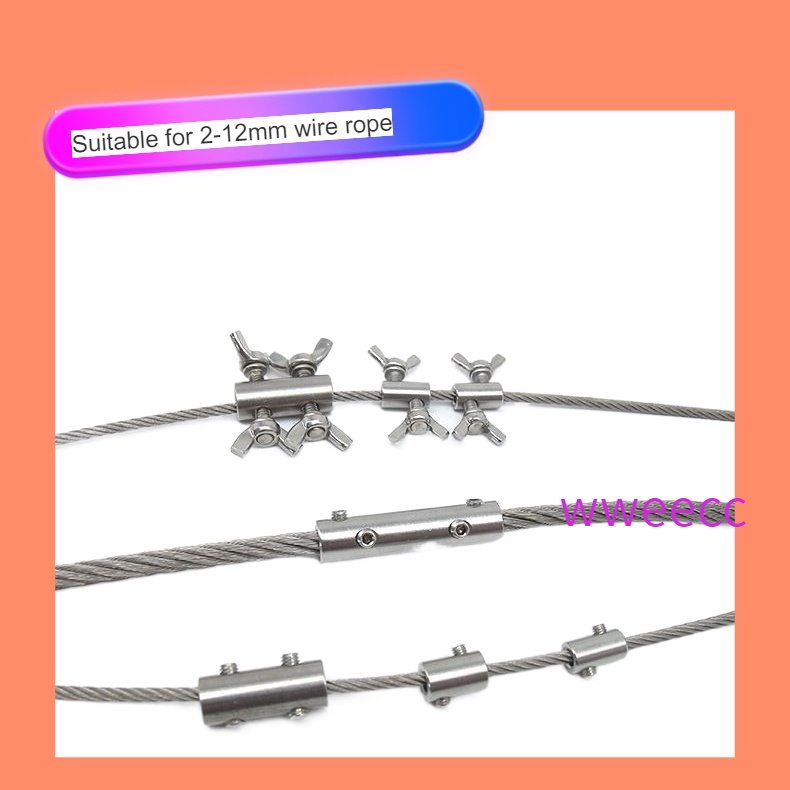 Wec] 304 Stainless Steel Double Wire Butterfly Buckle Steel Wire Rope ...