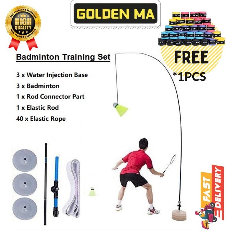 FREE GIFT Badminton Training Equipment Solo Badminton Single Player ...