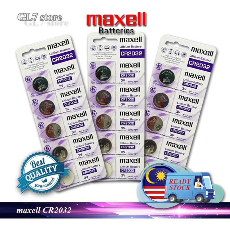 MAXELL GENUINE COIL CELL LITHIUM 3V BATTERY CR2032 (1PC / 5PCS ...