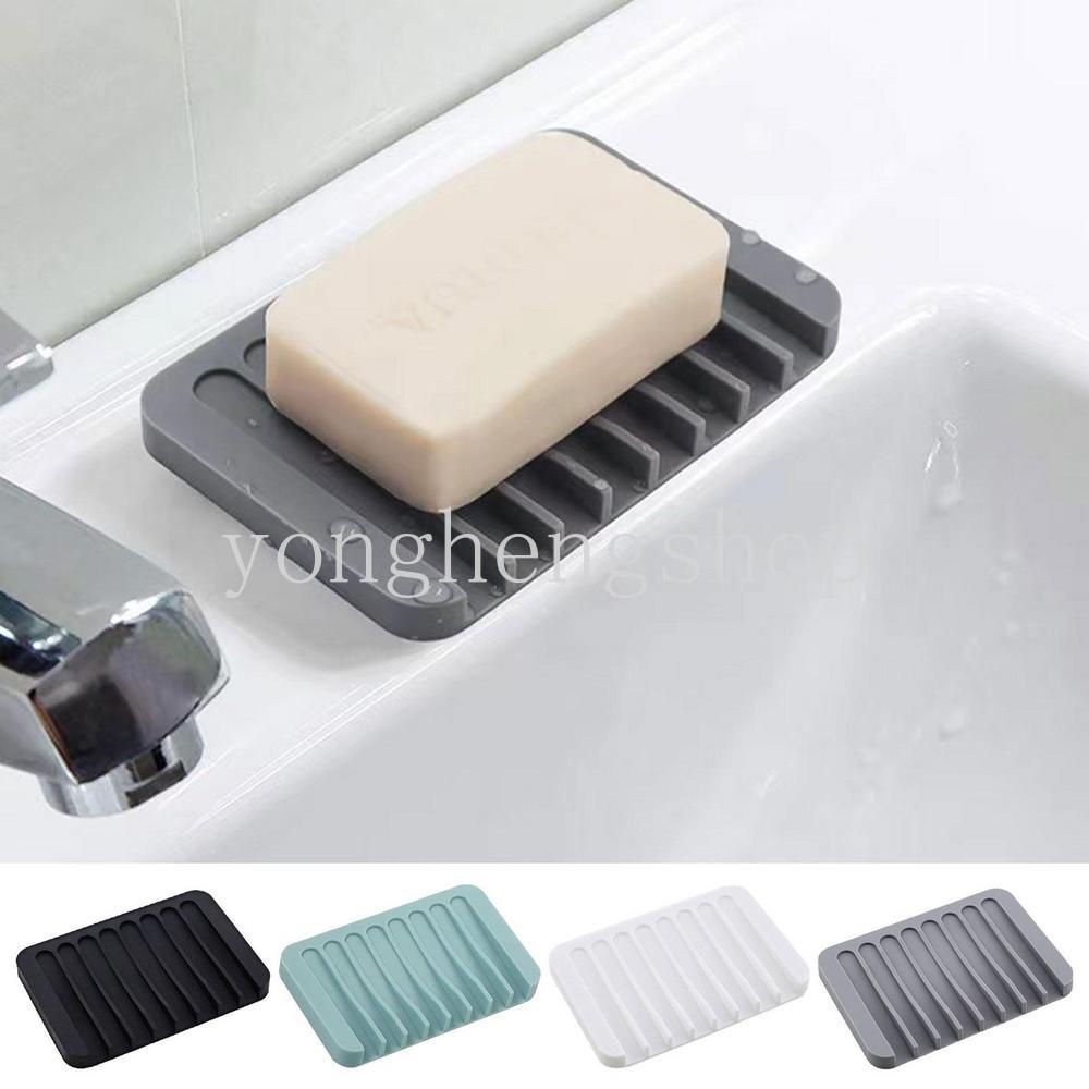 Creative Silicone Soap Holder Soap Drain Plate Anti-slip Soaps Sponge ...