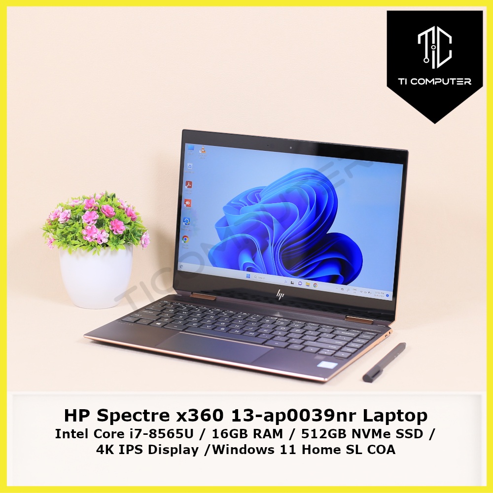 HP Spectre x360 13-ap0039nr 4K IPS Display Intel Core i7-8565U 16GB RAM ...