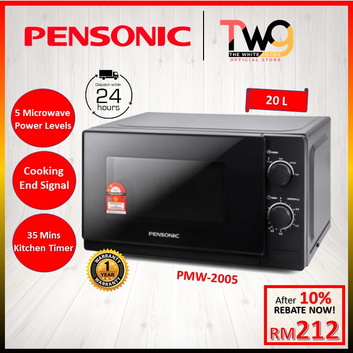 [FAST SHIPPING] Pensonic PMW-2005 Microwave Oven (20L) Various Power Level & Defrost Cooking ...