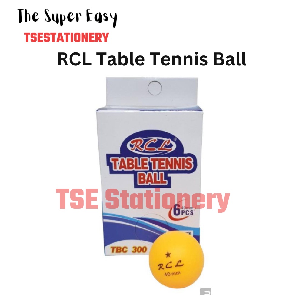 RCL Table Tennis Ball TBC300 6PCS per box Ping Pong | Shopee Malaysia