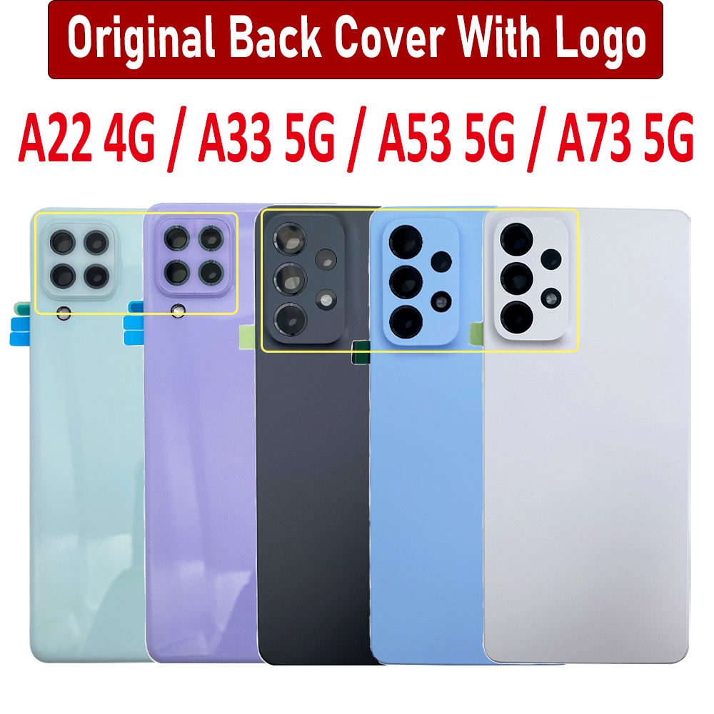 Original For Samsung A22 4G A33 A53 A73 5G Battery Back Cover Rear Door ...