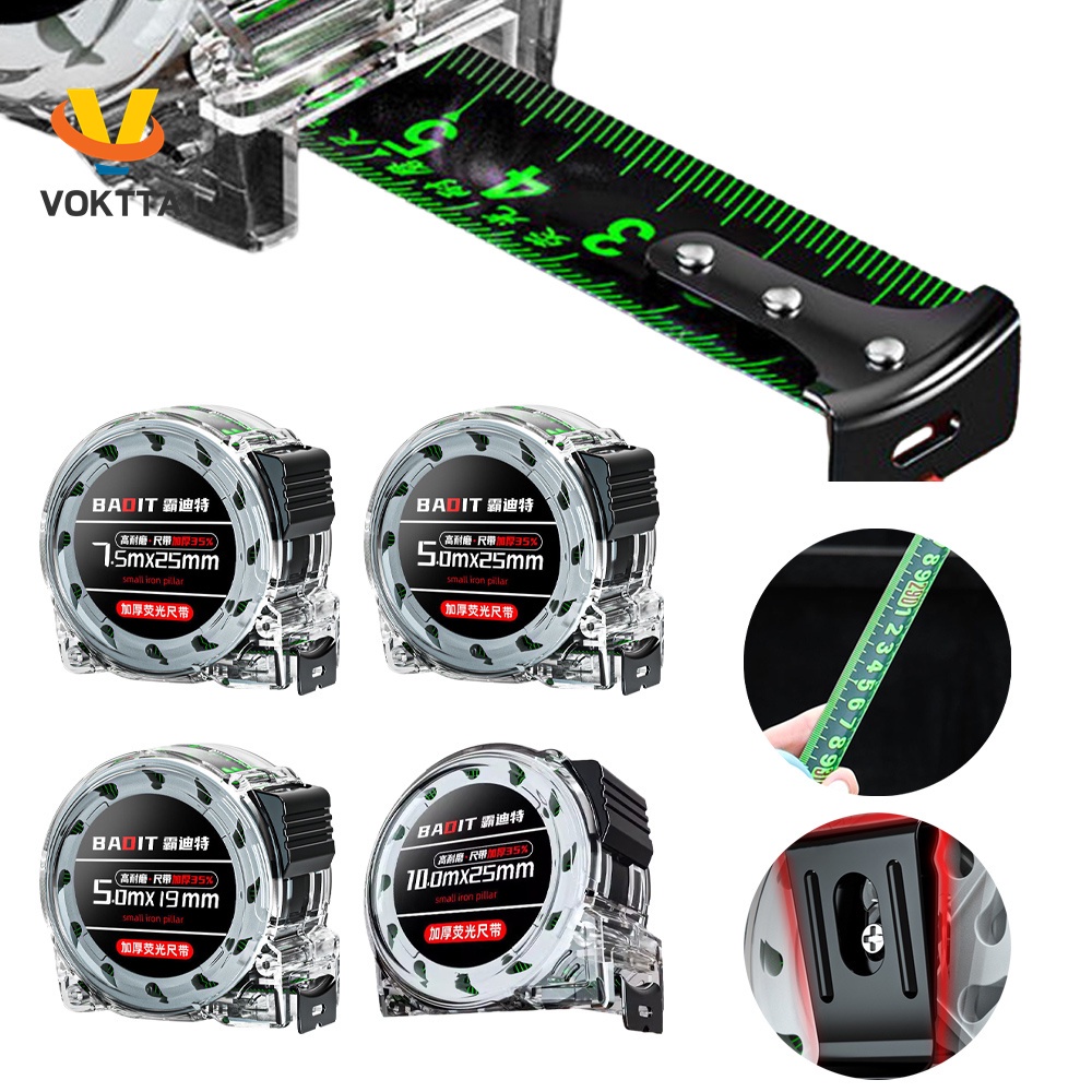 VOKTTA Metric Tape Measure 5/7.5/10 Meters Precision And Durable ...