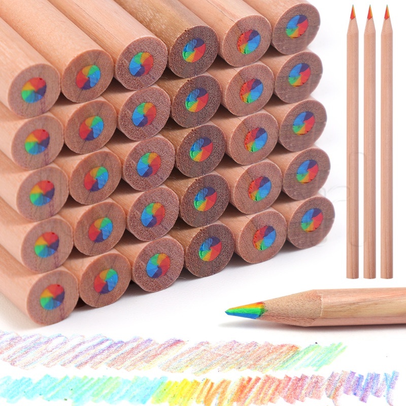 7-Color Integrated Wooden Colored Pencil/ Creative Gradient Colored ...