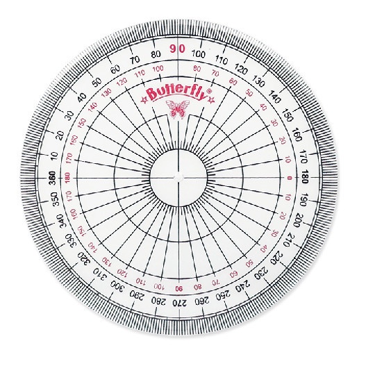 Butterfly Protractor Ruler 360/10 CM FULL | Shopee Malaysia