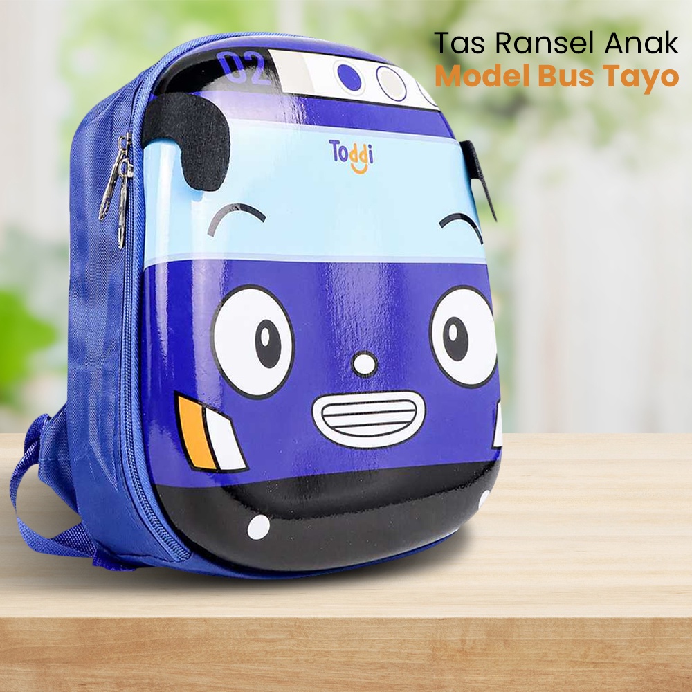 Tayo Bus Model Backpack Children's School Backpack - E-300 - Blue ...