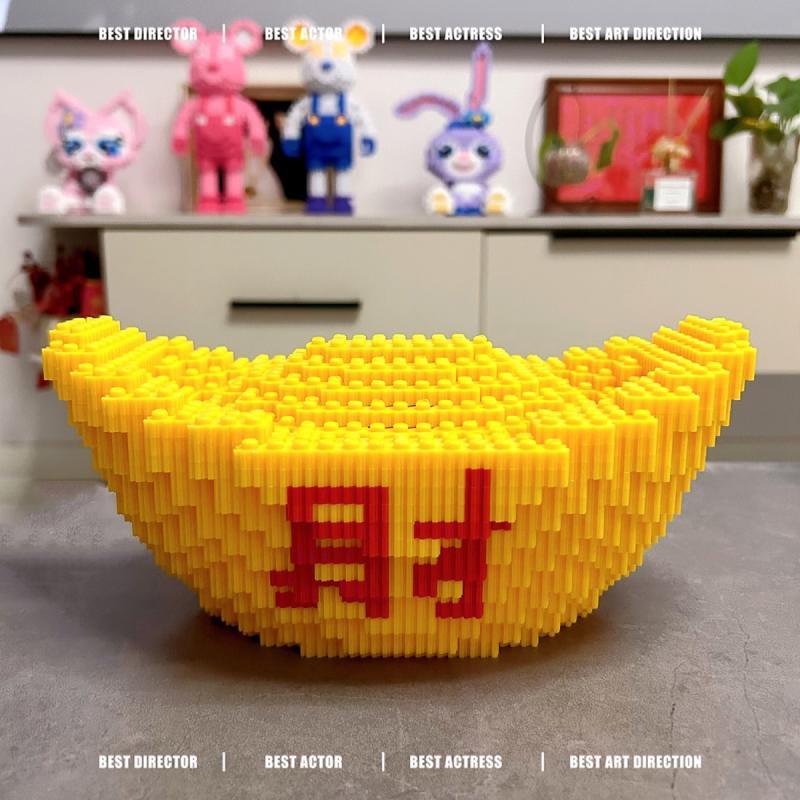 【现货速发】LEGO puzzle assembly blocks兼容乐高小颗粒益智高难度拼装积木元宝存钱罐男女孩拼图摆件玩具 ...