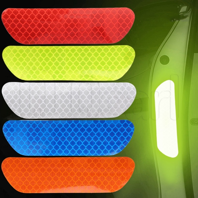 4Pcs Car Door Anti-collision Reflective Sticker / Auto Night Safety ...