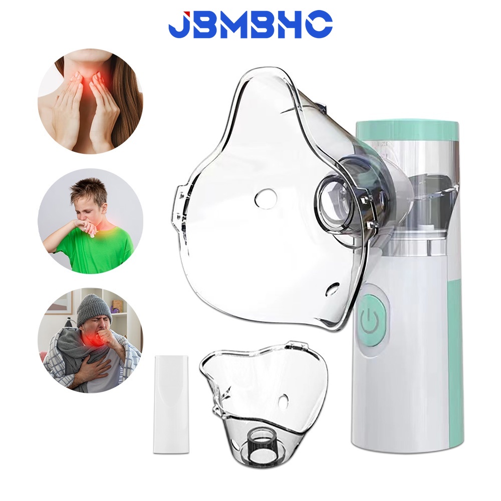 Portable Ultrasonic Mini Nebulizer Machine Mesh Nebulizer with 2 Mask ...