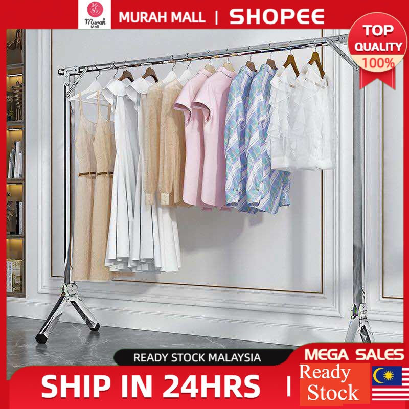 Folding Drying Racks Single Pole Stainless Steel Floor Cloth Drying ...