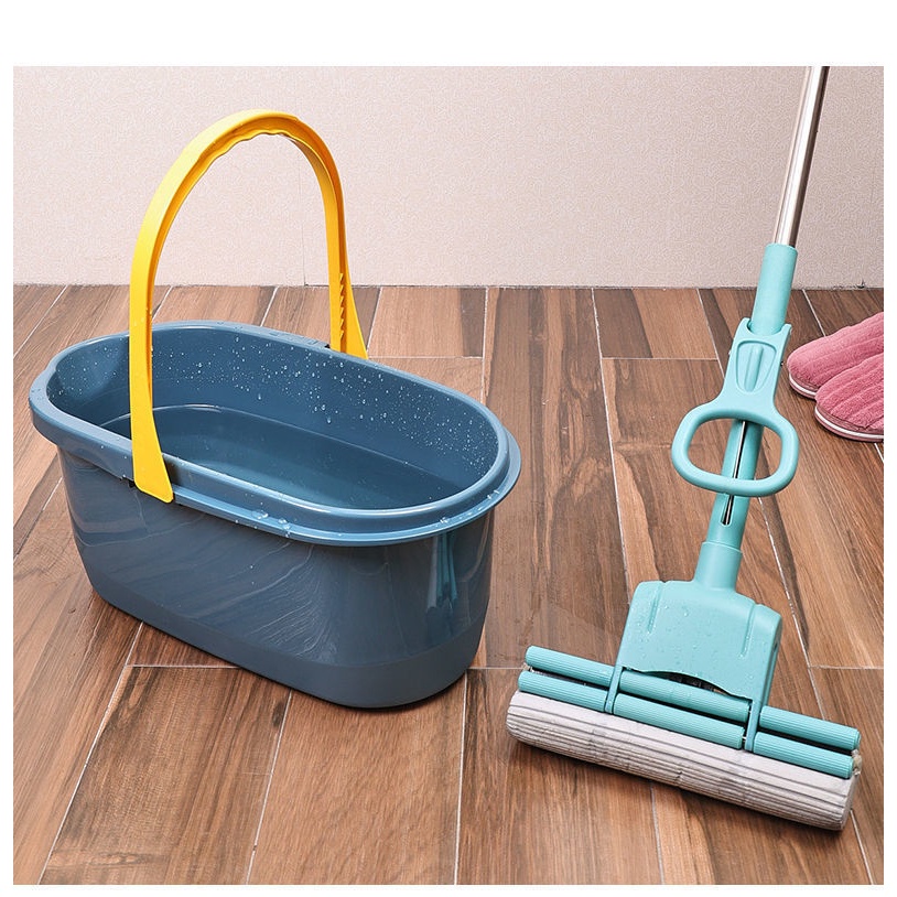 (BEAUTY) Basin With Mop Aesthetic Color Bucket Handle | Shopee Malaysia