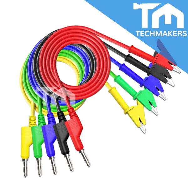High Quality 1M Long Crocodile Alligator Clip To 4mm Banana Plug Test ...