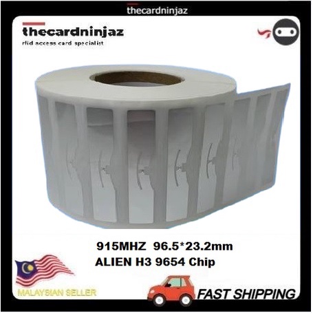 TCNGV 3 / 5 / 10 pcs UHF Sticker Tag Alien 9654 EPC 6C Wet Inlay ...
