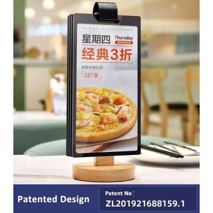 Page Turning Menu Holder Menu Rack Ad Poster Picture Menu Price Display ...