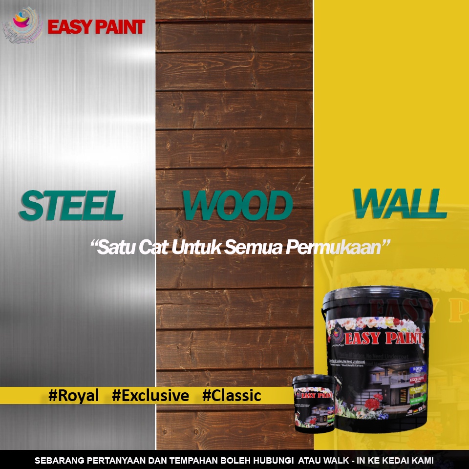 1 Liter Random GREY Color by Easy Paint - Exclusive/Emerald Finish (Mid ...