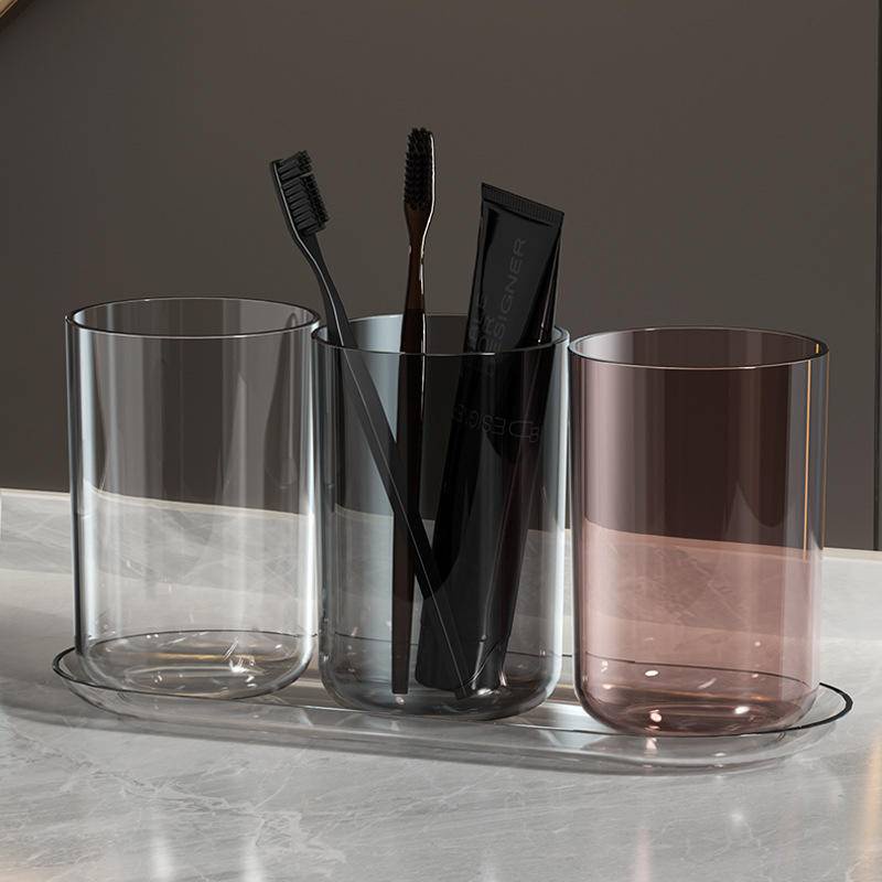 Simple Bathroom Wash Toothbrush Cup Creative Fashion Transparent Couple ...