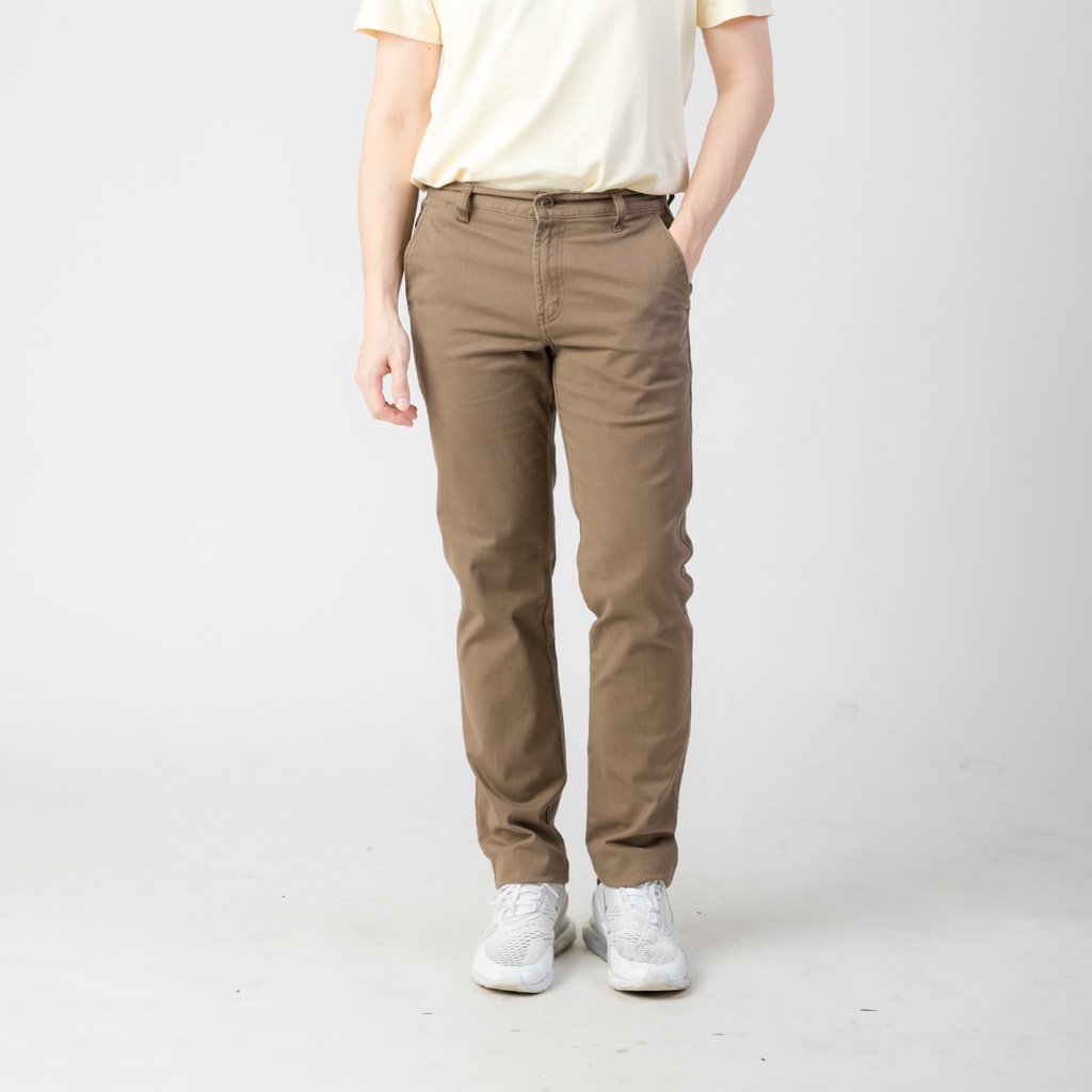 DAPPER| KHAKI SLIM FIT COTTON PANTS - C30355S | Shopee Malaysia