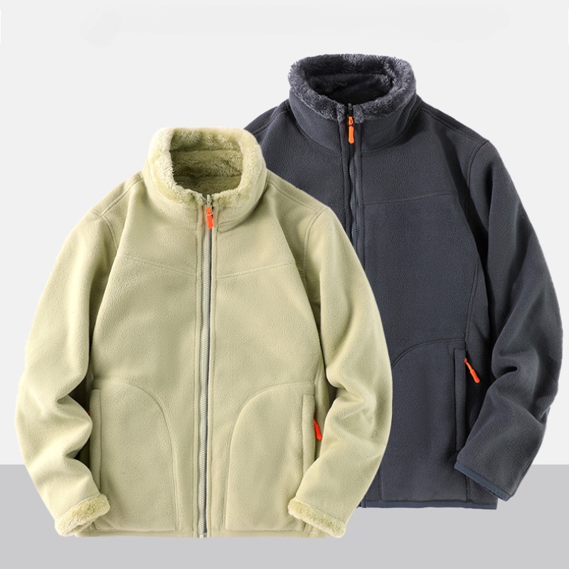 Double sided fleece jacket top for couples | Shopee Malaysia