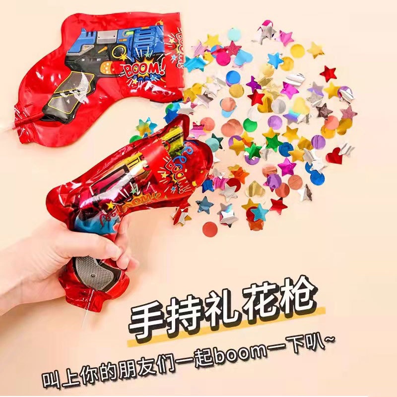 Confetti Cannons Party Handheld Inflatable Gun Fireworks Cannon ...
