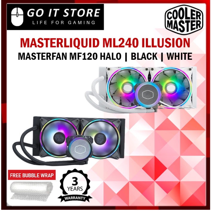 Cooler Master MasterLiquid ML240 Illusion ARGB AIO Water Liquid Cooler ...