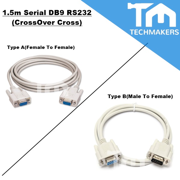 1.5M Serial DB9 RS232 9-Pin Female to Female/Male To Female Extension ...